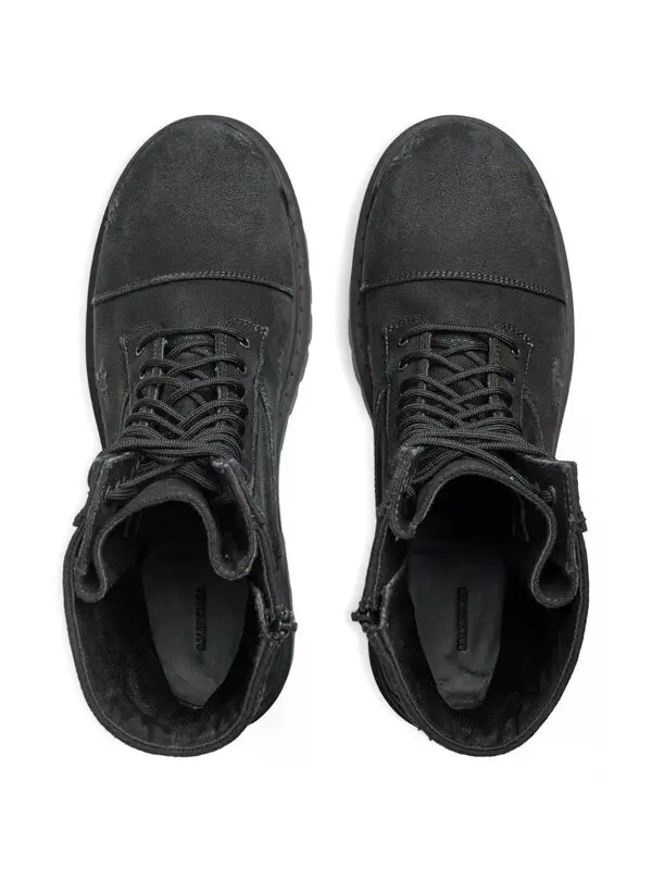 Balenciaga Lace-up Combat Boots - Black