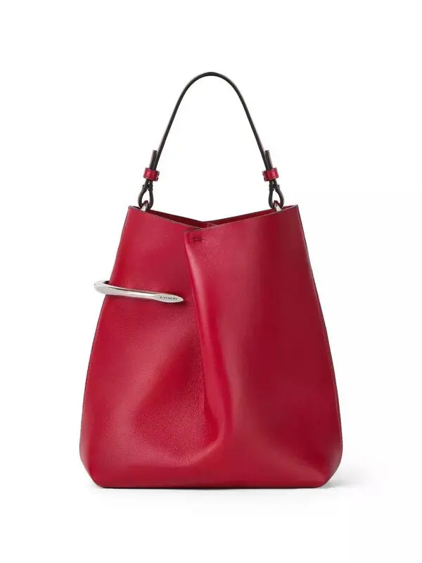 Givenchy Leather Shoulder Bag With Top Handle - Red