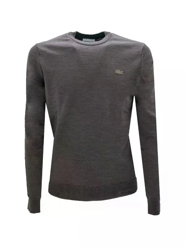 Lacoste Logo-patch Crewneck Sweater - Grey