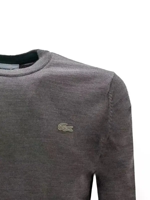 Lacoste Logo-patch Crewneck Sweater - Grey