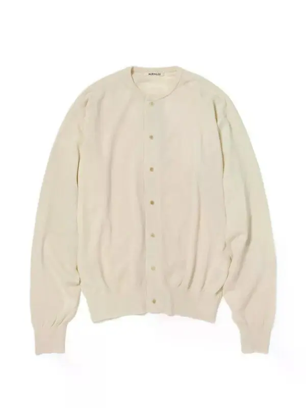Auralee Buttoned Cardigan - Neutrals