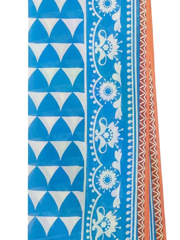 Malìparmi Geometric Printed Scarf - Blue