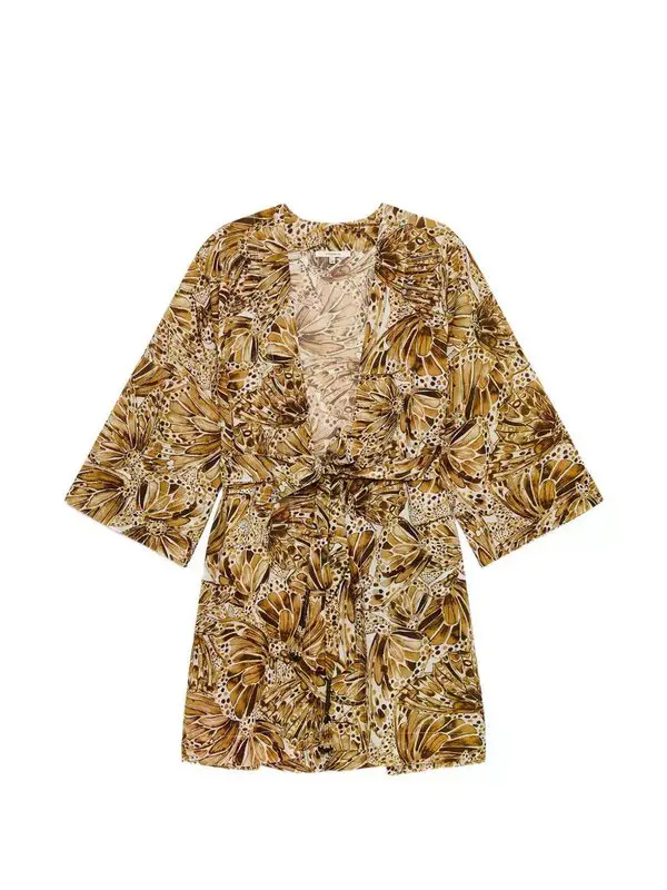Malìparmi Butterfly Embroidery Dress - Brown
