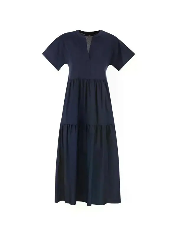 Max Mara V-neck Tiered Dress