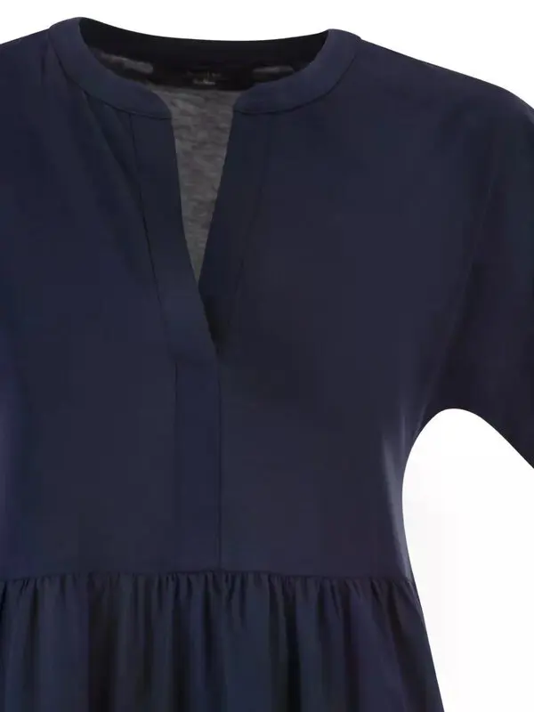 Max Mara V-neck Tiered Dress