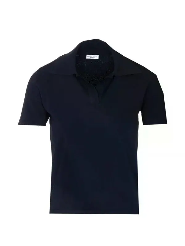 ROBERTO COLLINA V-neck Short Sleeve T-shirt - Black
