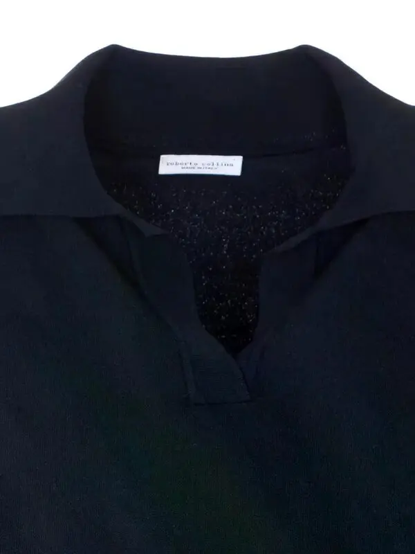 ROBERTO COLLINA V-neck Short Sleeve T-shirt - Black