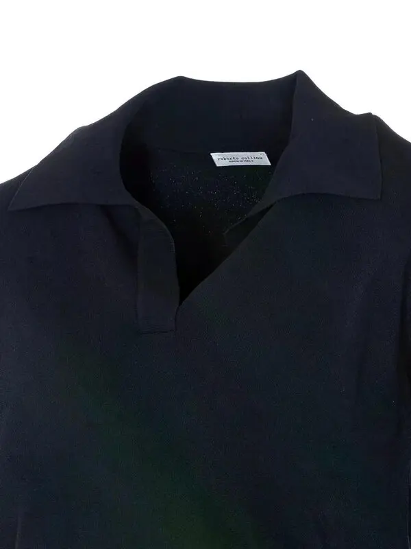 ROBERTO COLLINA V-neck Short Sleeve T-shirt - Black