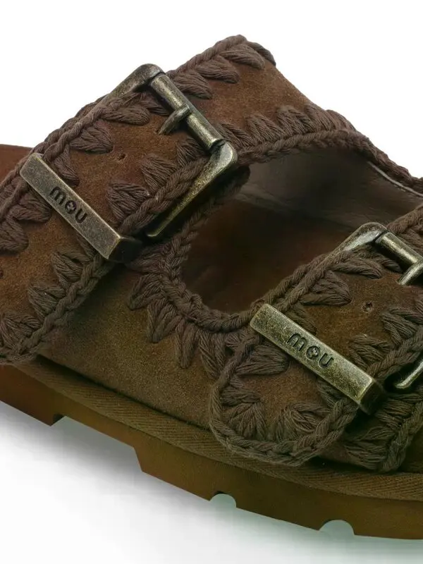 Mou Suede Sandals - Brown