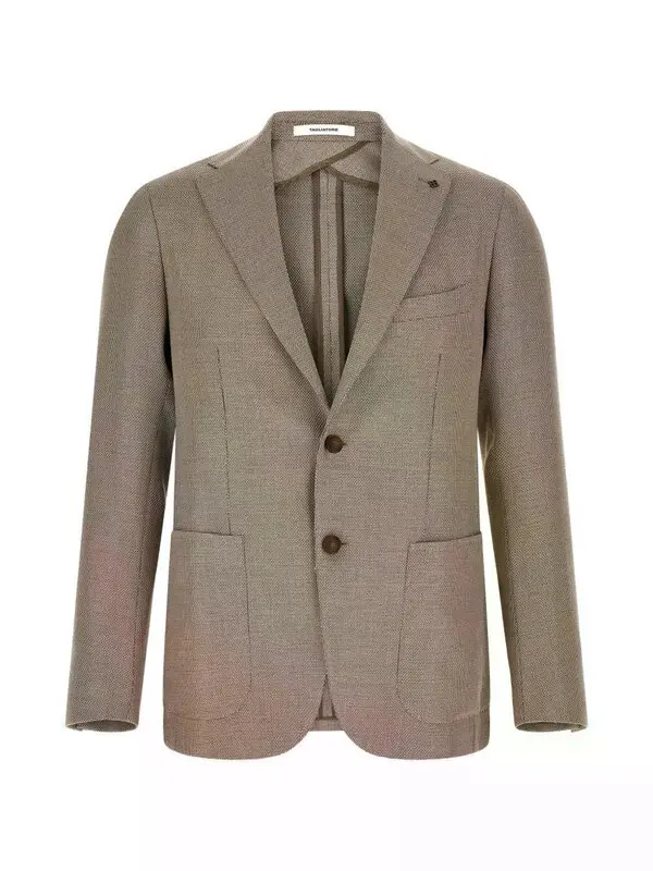 Tagliatore Montecarlo Buttoned Pin-detail Blazer - Brown