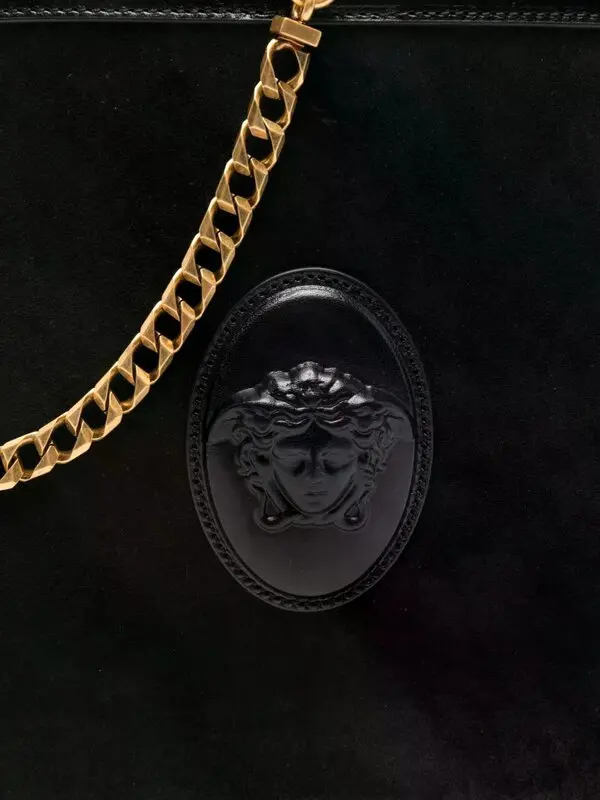 Versace Chain-detail Bucket Bag - Black