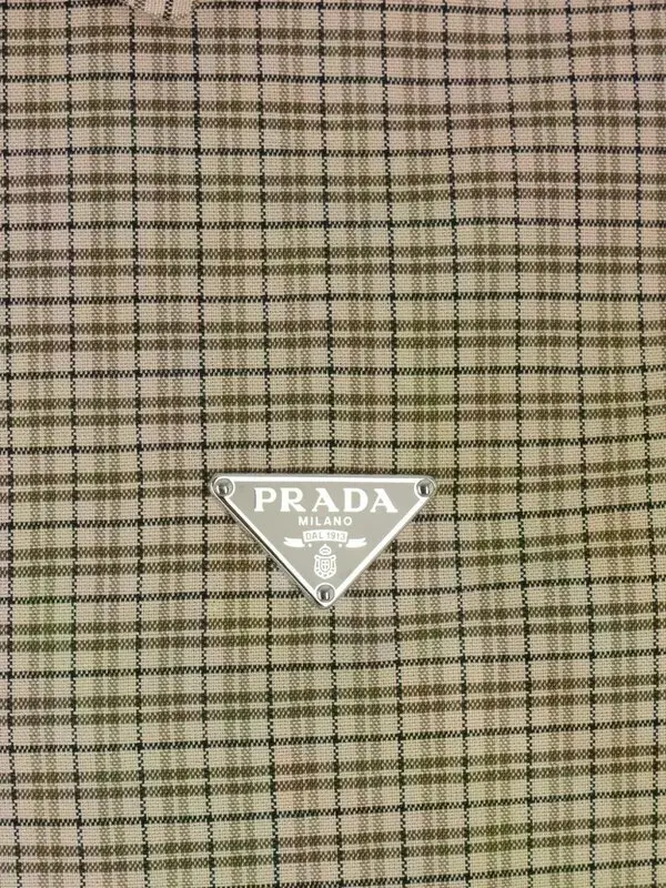 Prada Checked Buttoned Jacket