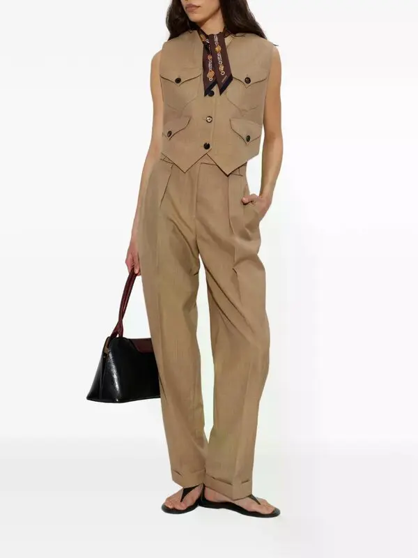 Versace Pleated Cuff Trousers