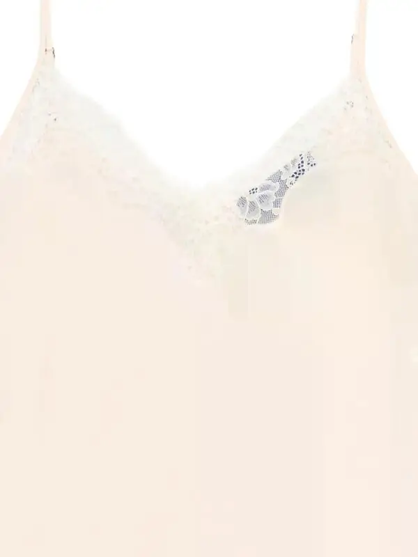 MES DEMOISELLES Lace V-neck Top