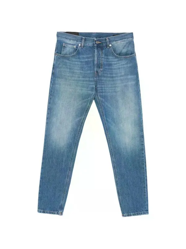 DONDUP Faded Straight Leg Jeans - Blue