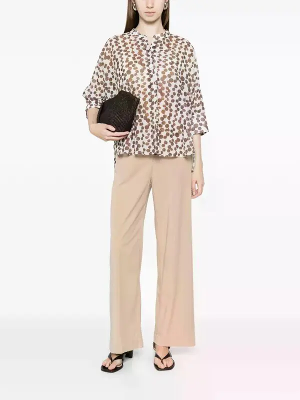 VIA MASINI 80 Silk Wide Leg Trousers