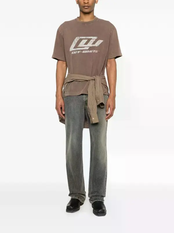 Off-White Owr Skate Fade Graphic T-shirt - Brown