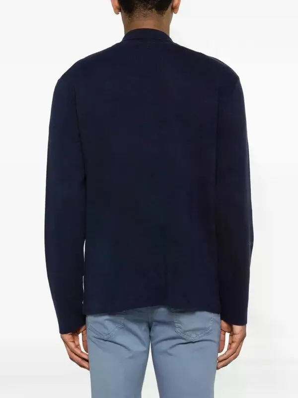 BARBA NAPOLI Buttoned Cardigan With Pockets - Blue