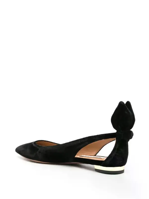 AQUAZZURA Deneuve Ballerinas - Black
