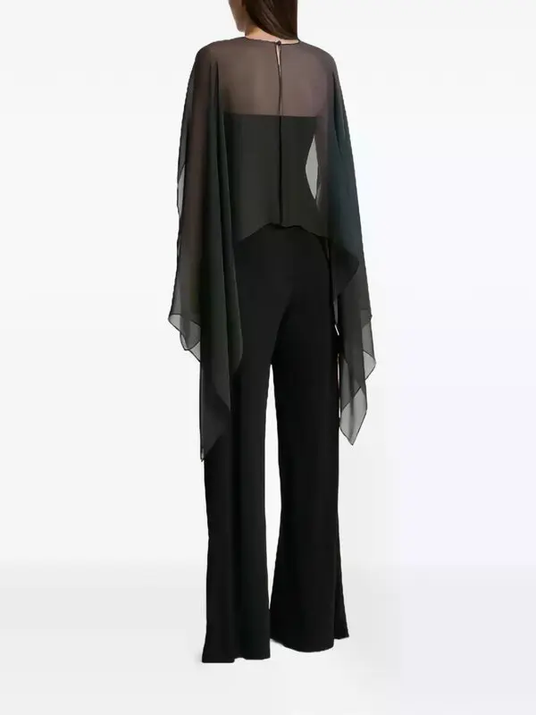 Alberta Ferretti Draped Overlay Top - Black