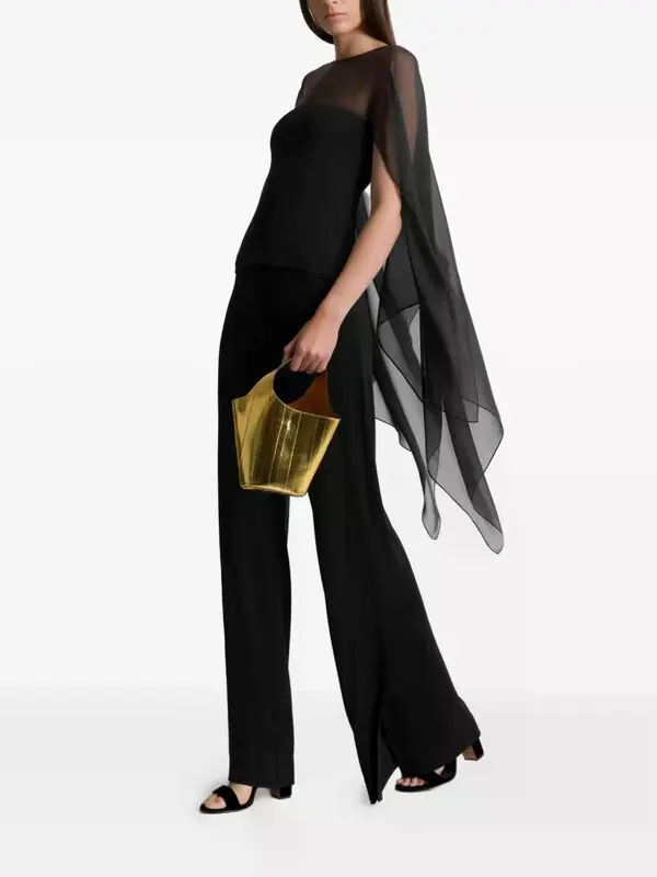 Alberta Ferretti Slit-detail Trousers - Black