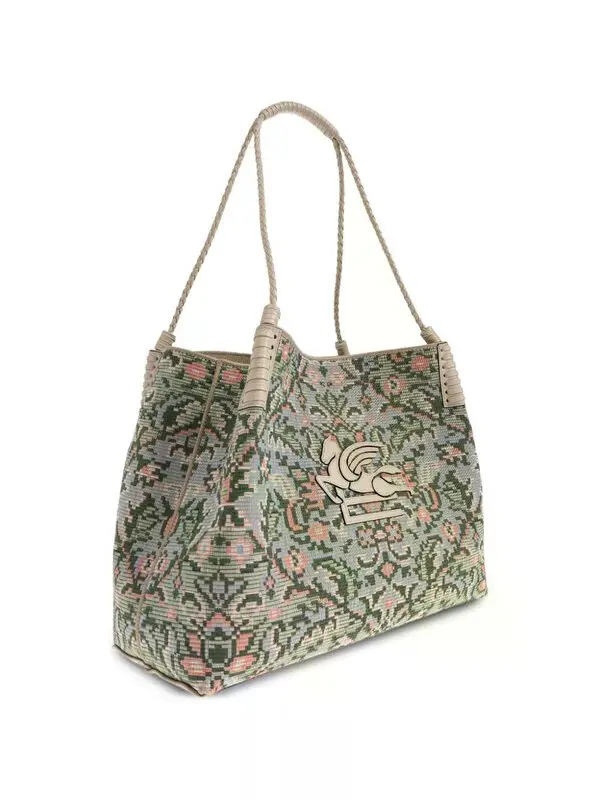 Etro Floral Pegasus Tote Bag - Blue