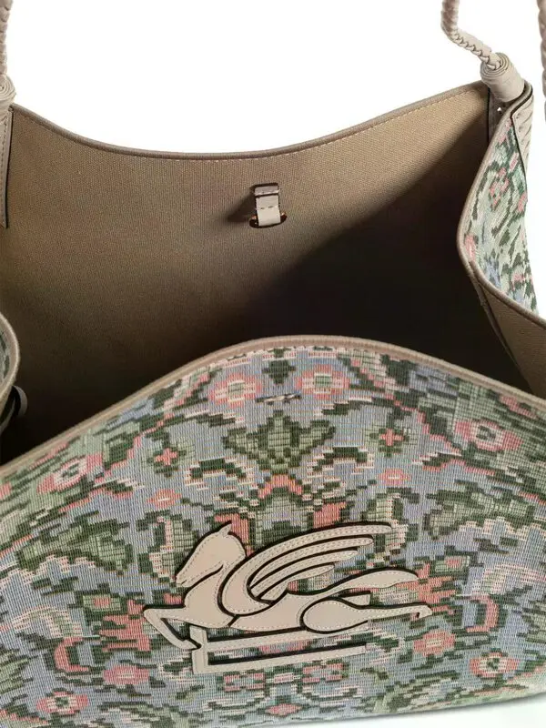 Etro Floral Pegasus Tote Bag - Blue