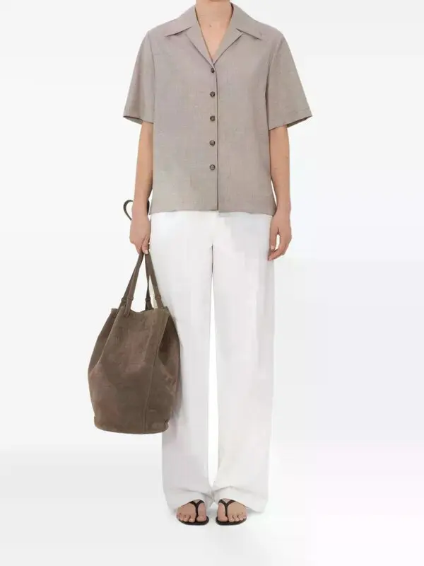 Loulou De Saison Button Short-sleeve Shirt - Neutrals