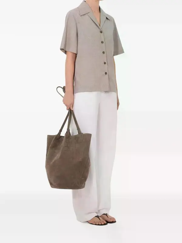 Loulou De Saison Button Short-sleeve Shirt - Neutrals