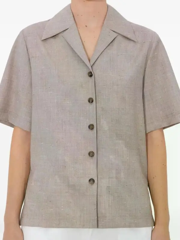 Loulou De Saison Button Short-sleeve Shirt - Neutrals