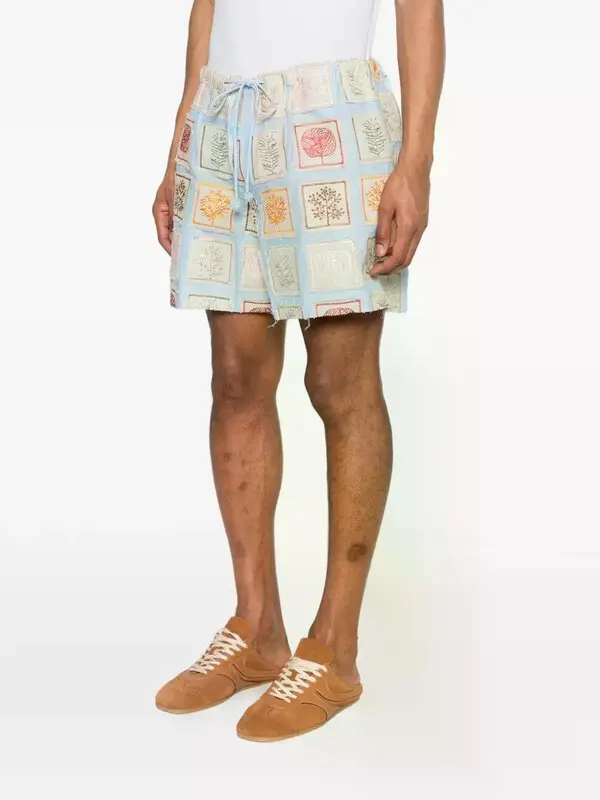 BAZISZT Printed Drawstring Shorts