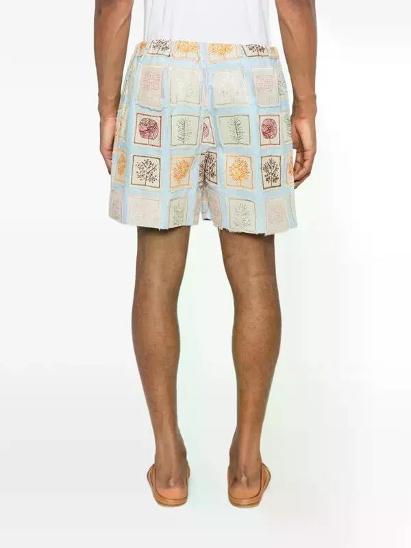 BAZISZT Printed Drawstring Shorts