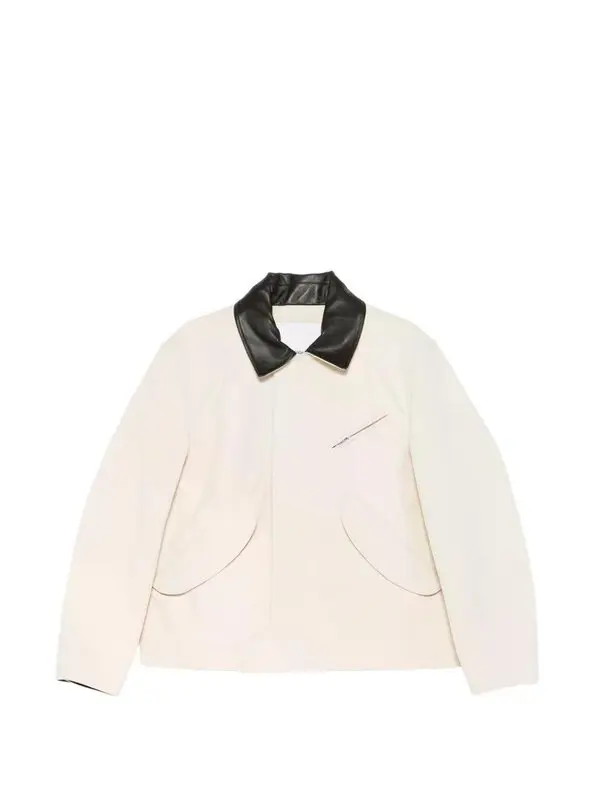 SAGE NATION Painter Leather-collar Jacket