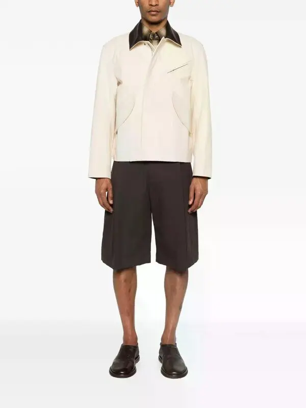 SAGE NATION Painter Leather-collar Jacket