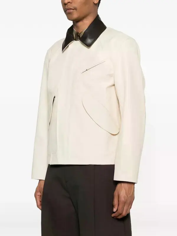 SAGE NATION Painter Leather-collar Jacket