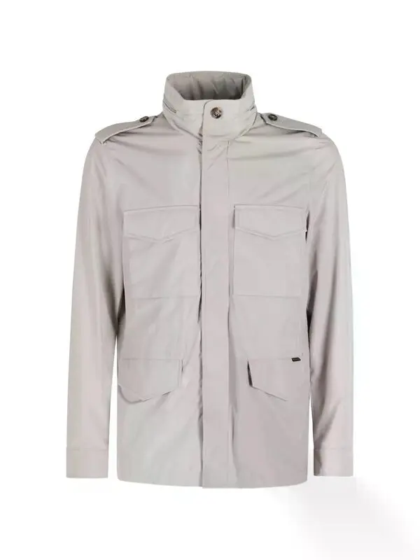 MOORER Patch Pocket Jacket With Buttoned Epaulettes - Neutrals