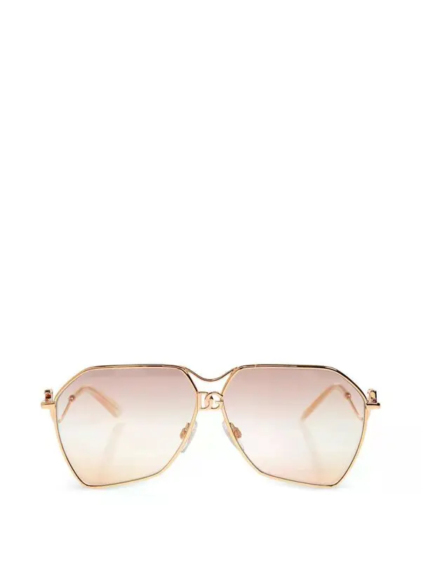 Dolce & Gabbana Geometric-frame Metal Sunglasses - Pink