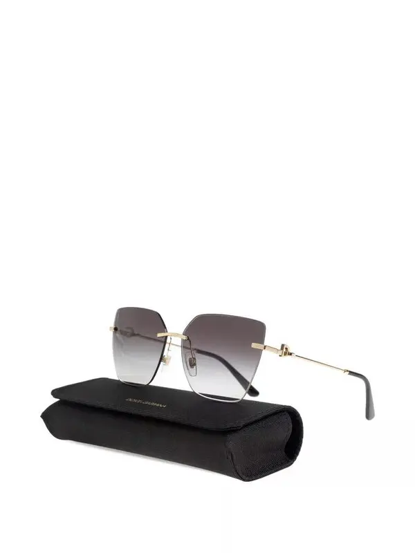 Dolce & Gabbana Geometric-frame Rimless Sunglasses