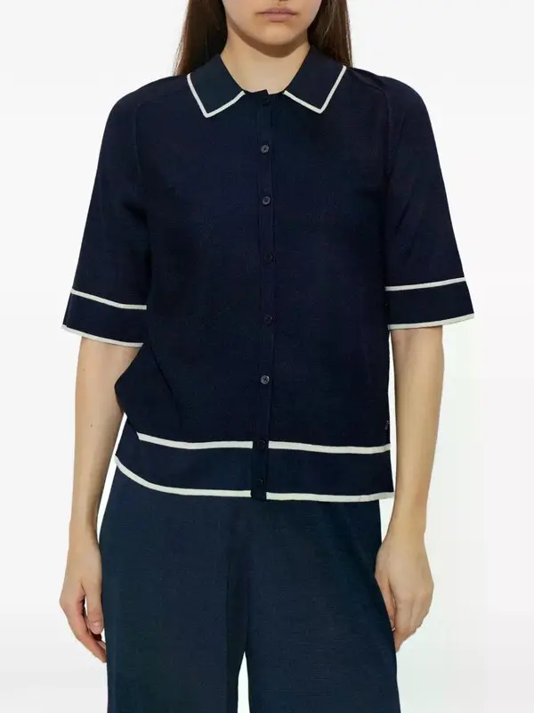 Bogner Contrast Collar Cardigan
