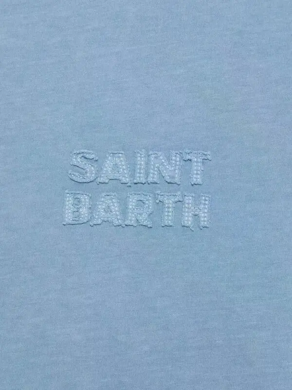MC2 SAINT BARTH Embroidered-logo T-shirt - Blue