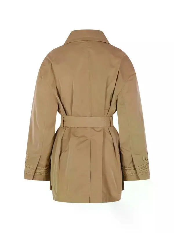 Ermanno Scervino Belted Embroidered Trench Coat