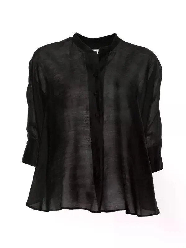 TRAME AUREE Stand-collar Shirt
