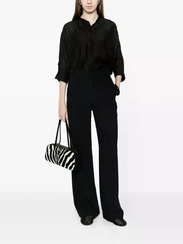 TRAME AUREE Stand-collar Shirt