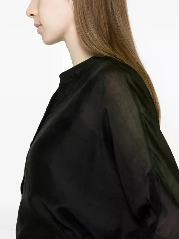 TRAME AUREE Stand-collar Shirt