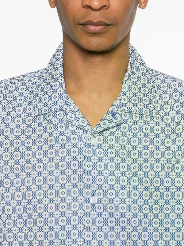 Obey Patterned Short-sleeve Shirt - Blue
