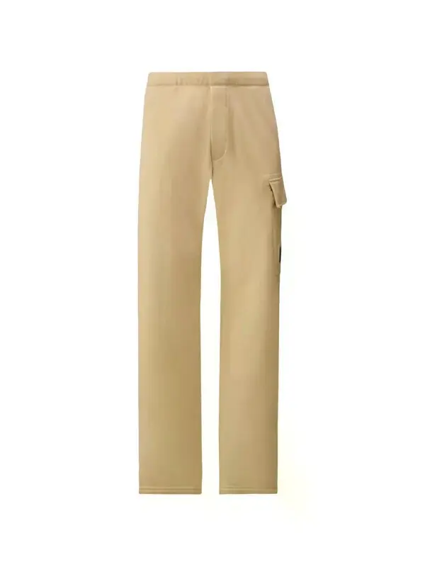 C.P. COMPANY Diagonal-raised Fleece Cargo-pocket Cotton Track Pants - Neutrals