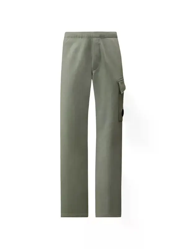 C.P. COMPANY Diagonal-raised Fleece Cargo-pocket Cotton Track Pants - Blue
