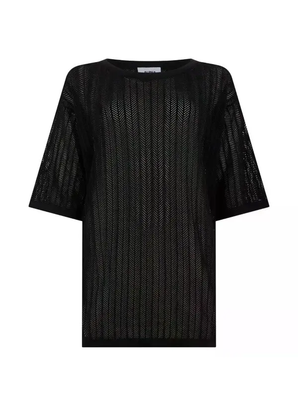 Alpha Studio Knitted Crew Neck T-shirt