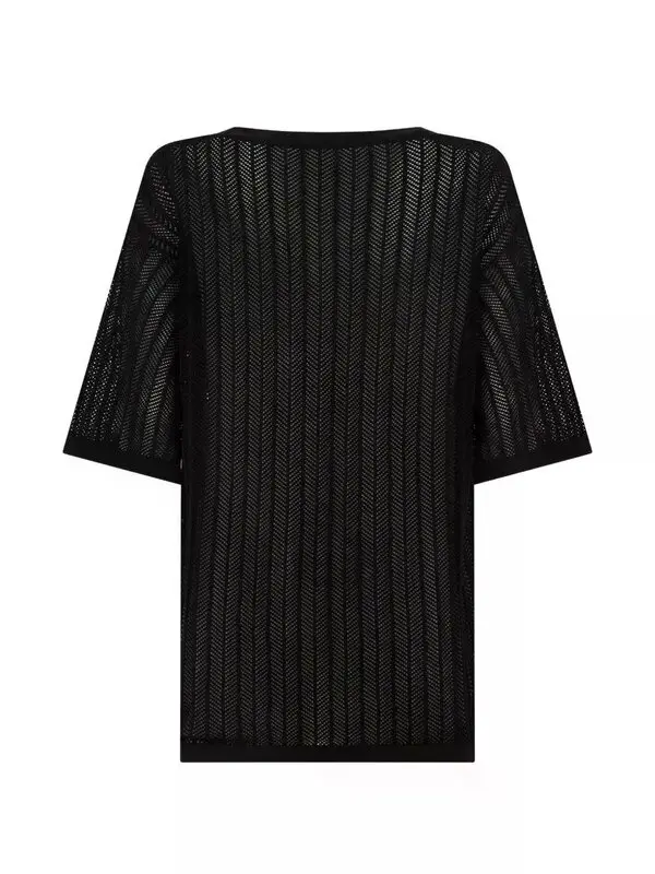 Alpha Studio Knitted Crew Neck T-shirt