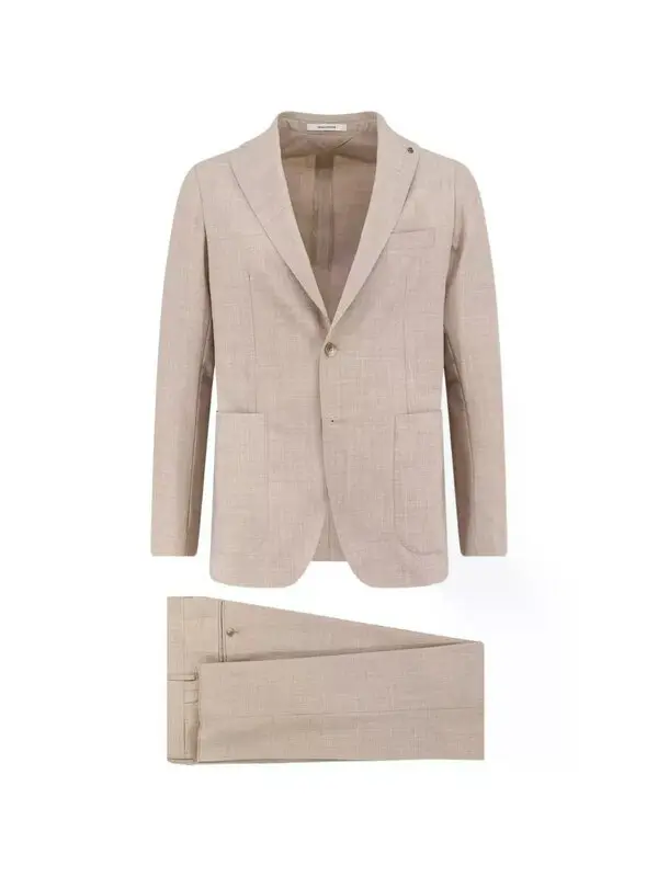 Tagliatore Flower Lapel Pocket Blazer - Neutrals